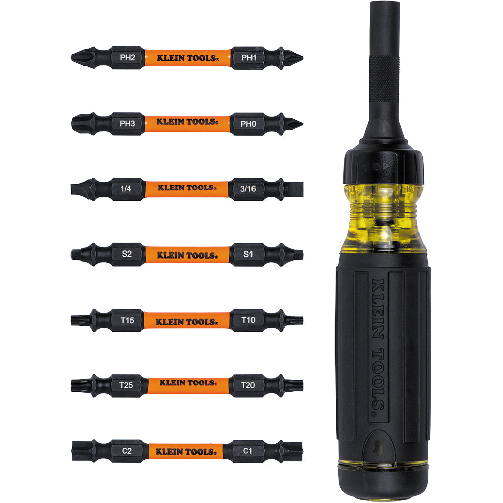 15-in-1 Ratcheting Impact-Rated Multi-Bit Torsion Zone Screwdriver ...