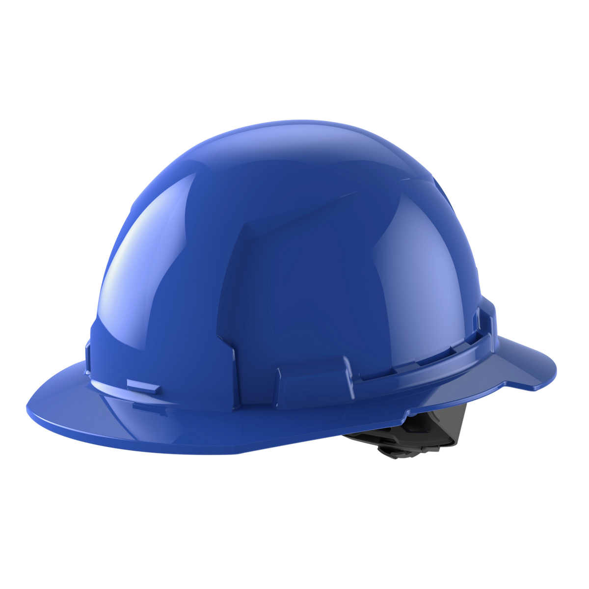 BOLT™ Blue Full Brim Hard Hat w/4pt Ratcheting Suspension (USA) - Type ...