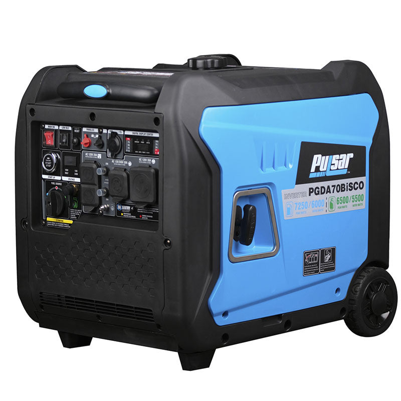 7,250-Watt Super Quiet Dual-Fuel Inverter Generator with CO Alert and ...