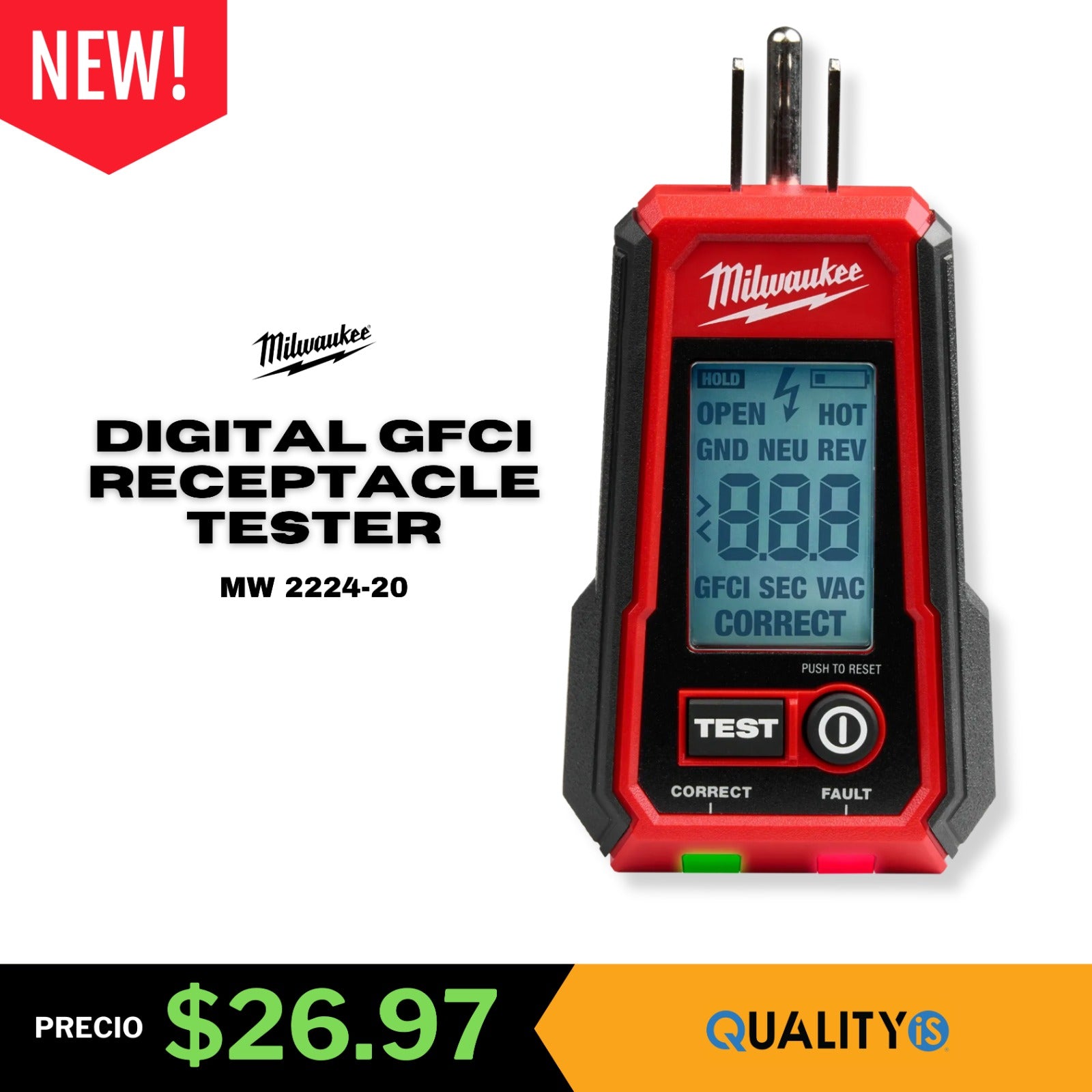 Digital GFCI Receptacle Tester – Quality Industrial Safety