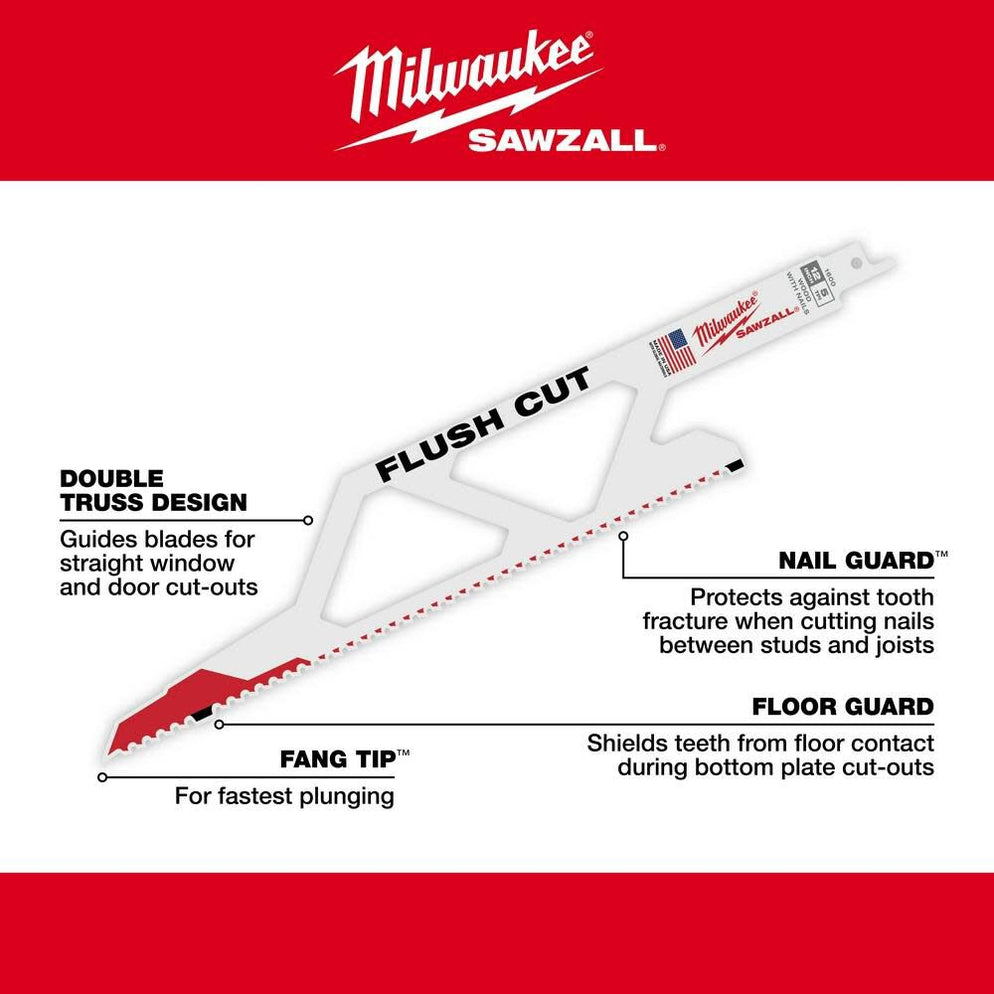 SAWZALL® Flush Cut Blade - 1 PK — Quality Industrial Safety